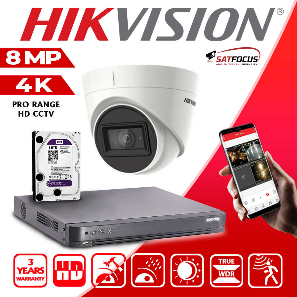 HIKVISION AHD 8MP 4K CCTV Security Camera package - SatFocus Security