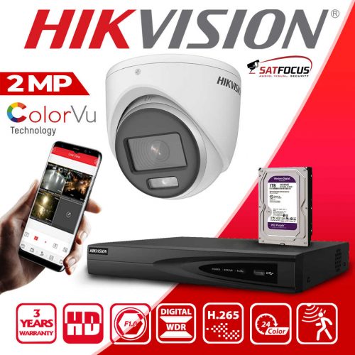 HIKVISION IP 2MP ColorVu CCTV Camera package - SatFocus Security Solutions